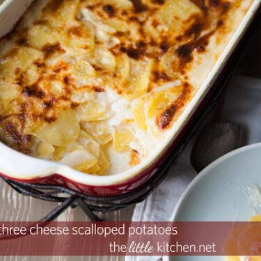 Three Cheese Scalloped Potatoes Recipe