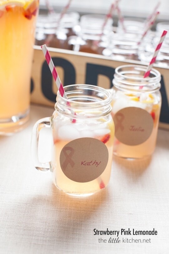 Strawberry Pink Lemonade - The Little Kitchen