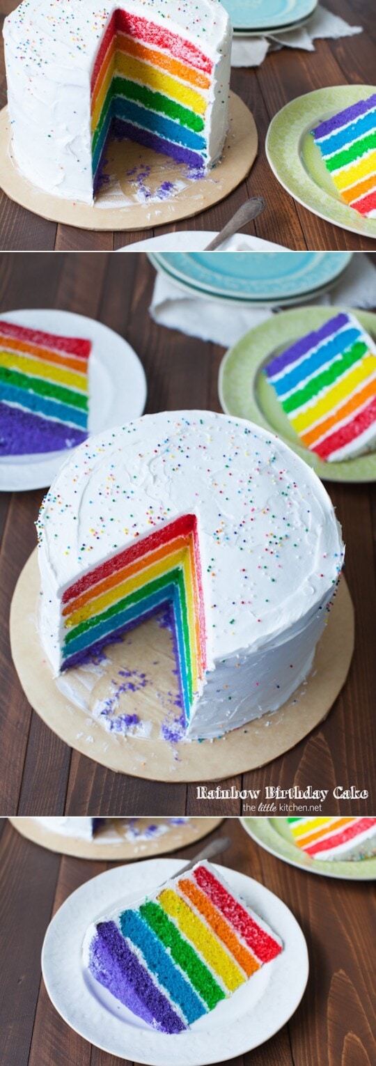 Rainbow Birthday Cake - The Little Kitchen