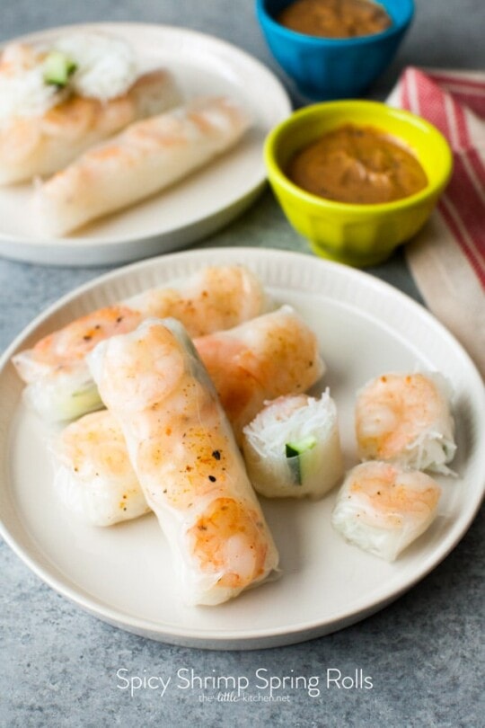 Spicy Shrimp Spring Rolls - The Little Kitchen